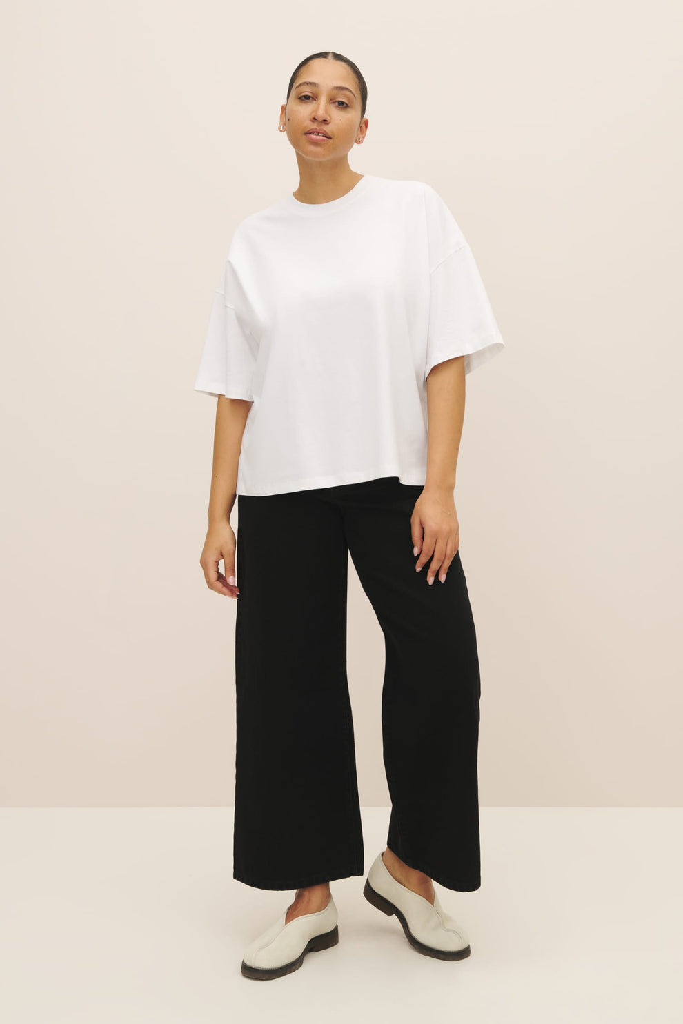 Shop Oversized Boxy Tee - White | Kowtow United States