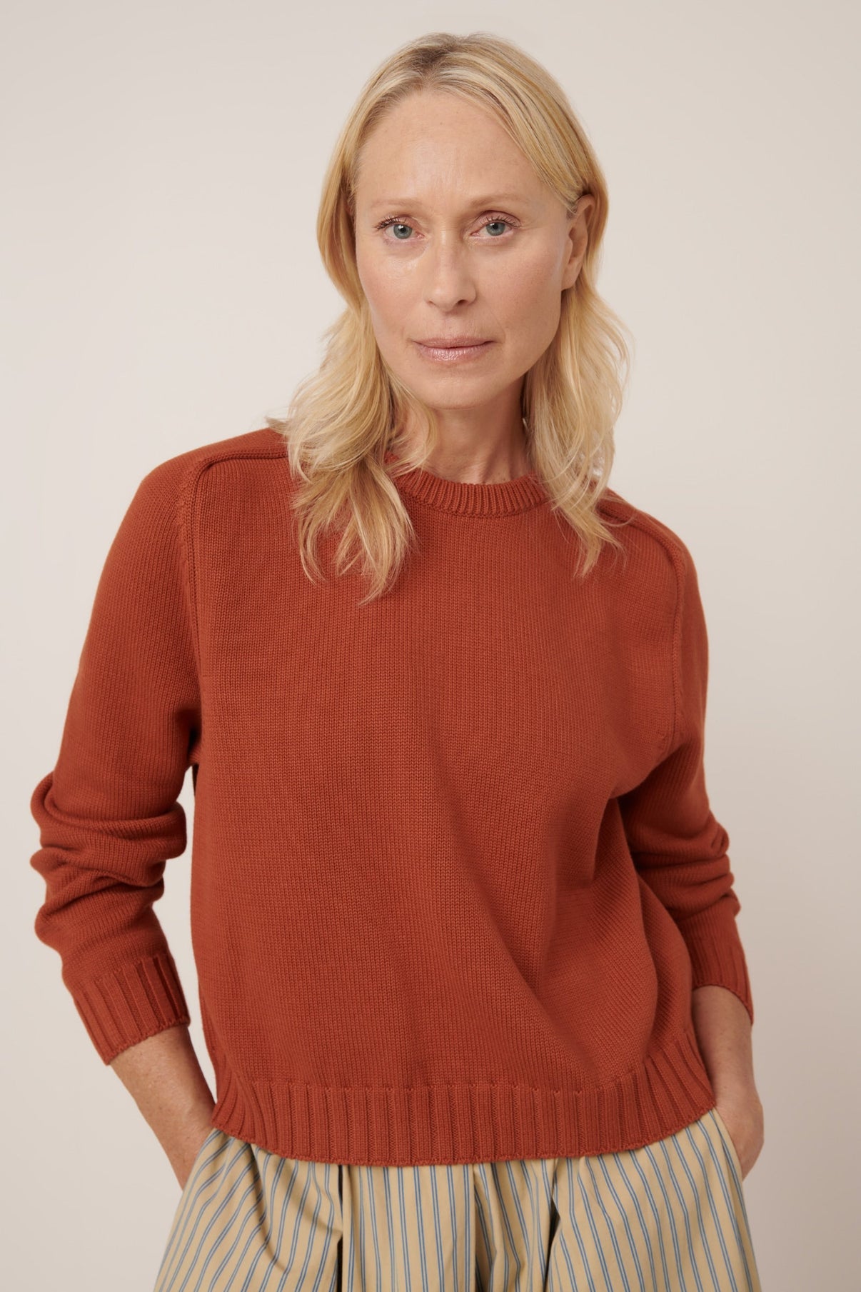 Shop Valley Jumper - Clay Red | Kowtow Clothing | Kowtow United States