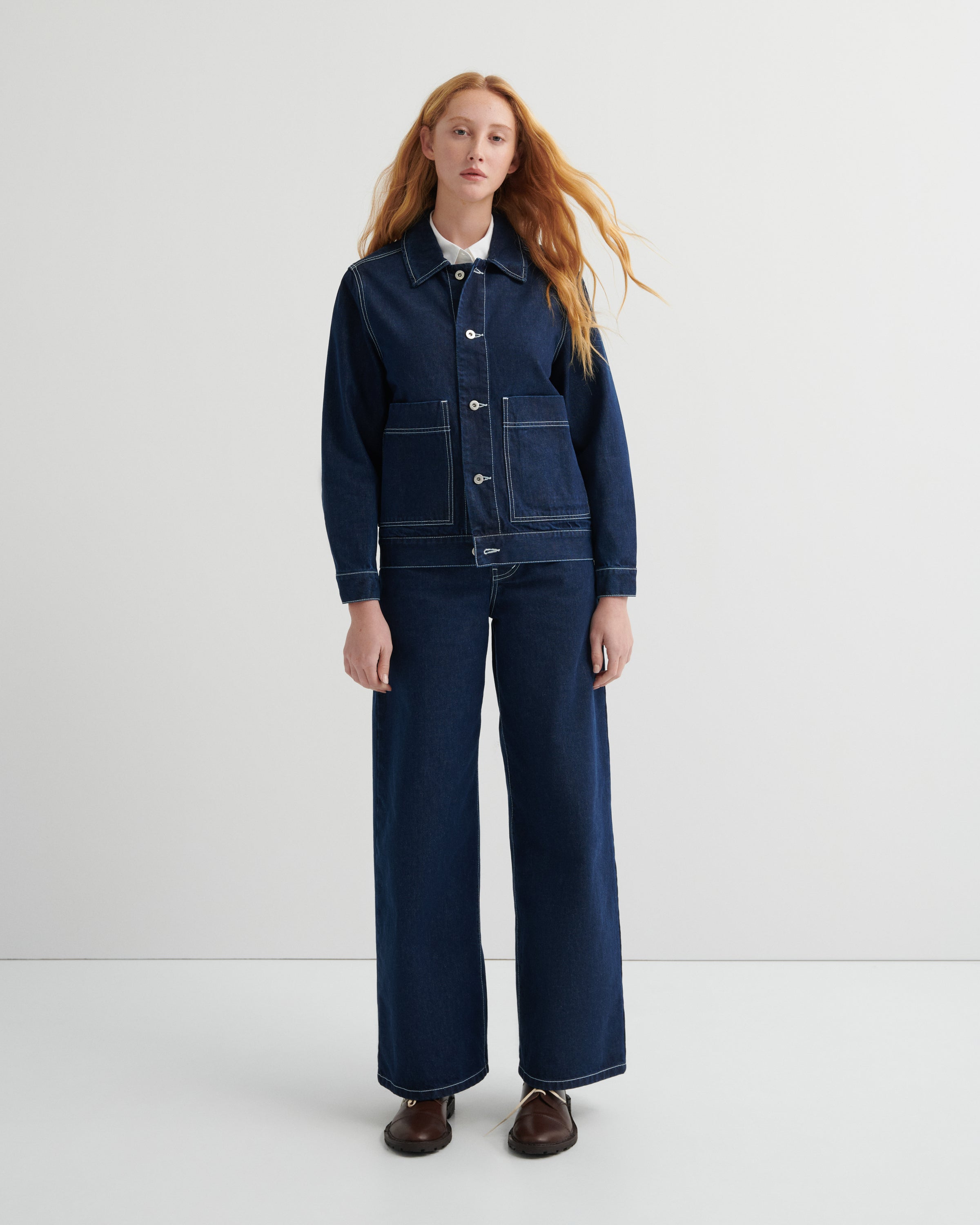 Shop Worker Jacket - Indigo Denim | Kowtow Clothing | Kowtow United States